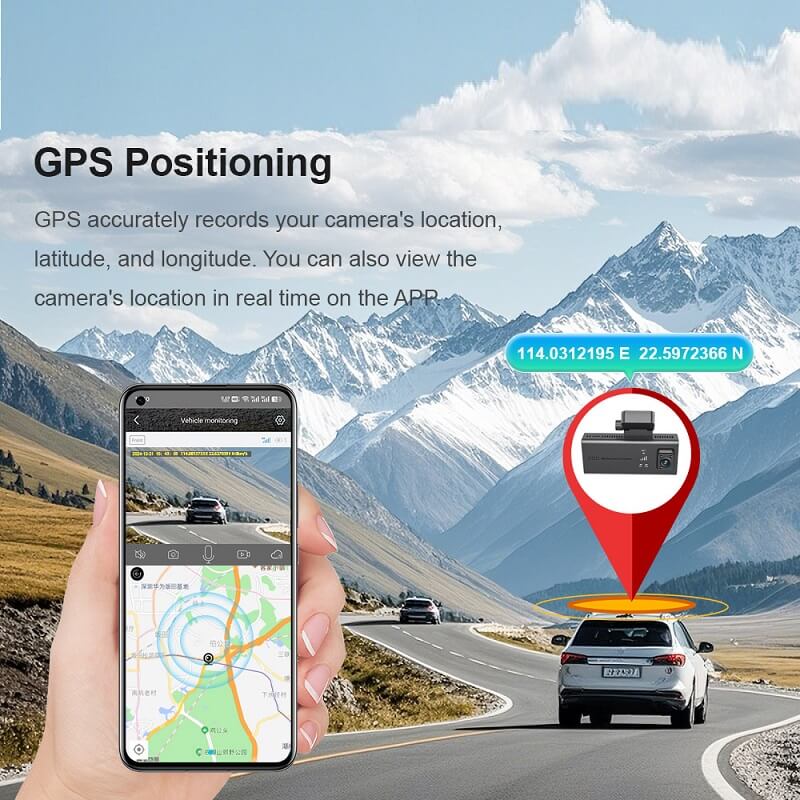 4G Dual Lens Car Camera Dash Cam with SIM Card GPS Radar 4MP Front Ins
